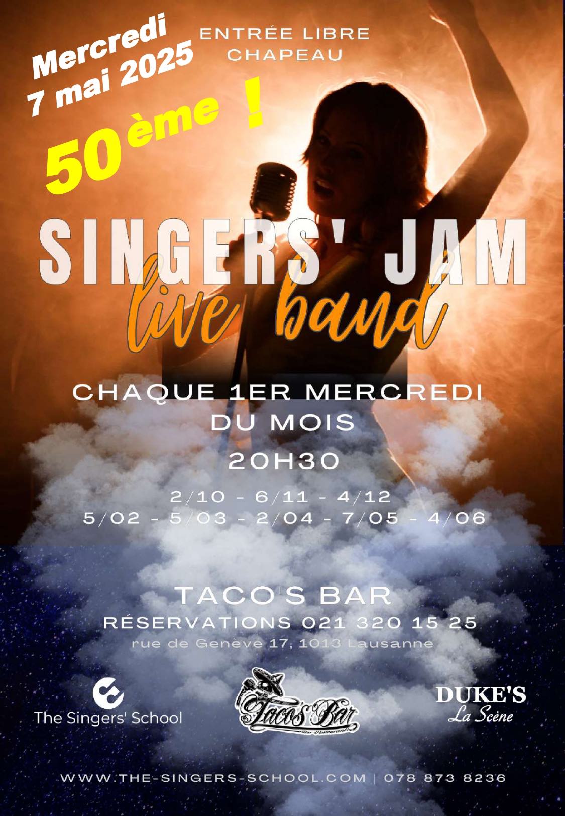 50ème Singers’ Jam pour les chanteuses et chanteurs de tous niveaux ...